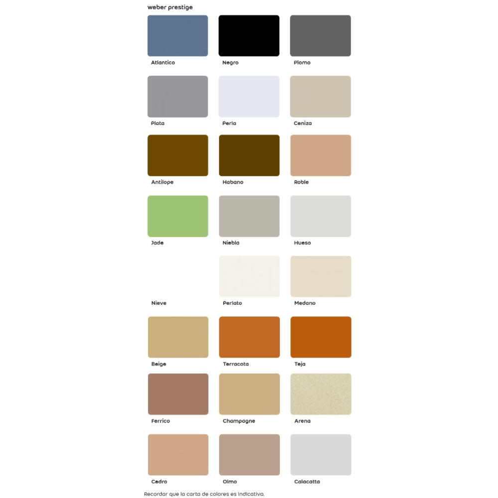Pastina Color Weber Prestige Gris Perla x 2 Kg - Supermat