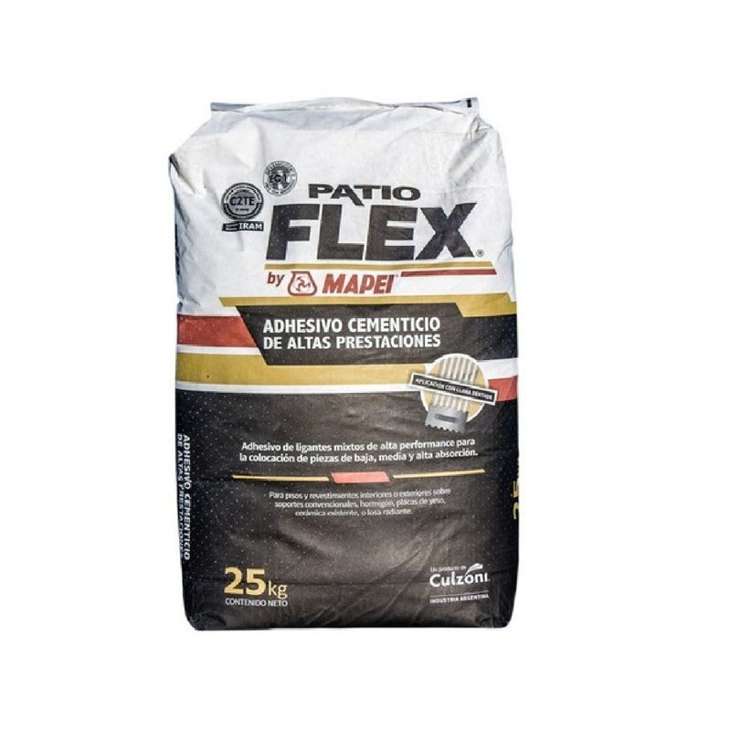 Mezcla Adhesiva Patio Flex Mapei 25kg - Supermat