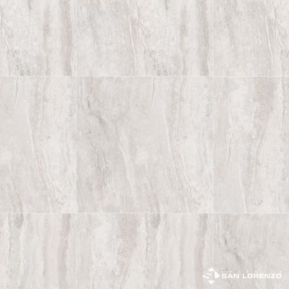 Porcelanato San Lorenzo Marmol Travertino Blanco 57.7x57.7 - Supermat